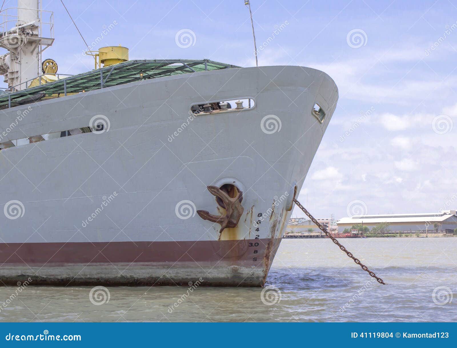 Front view of a ship. stock photo. Image of queen, mary - 41119804