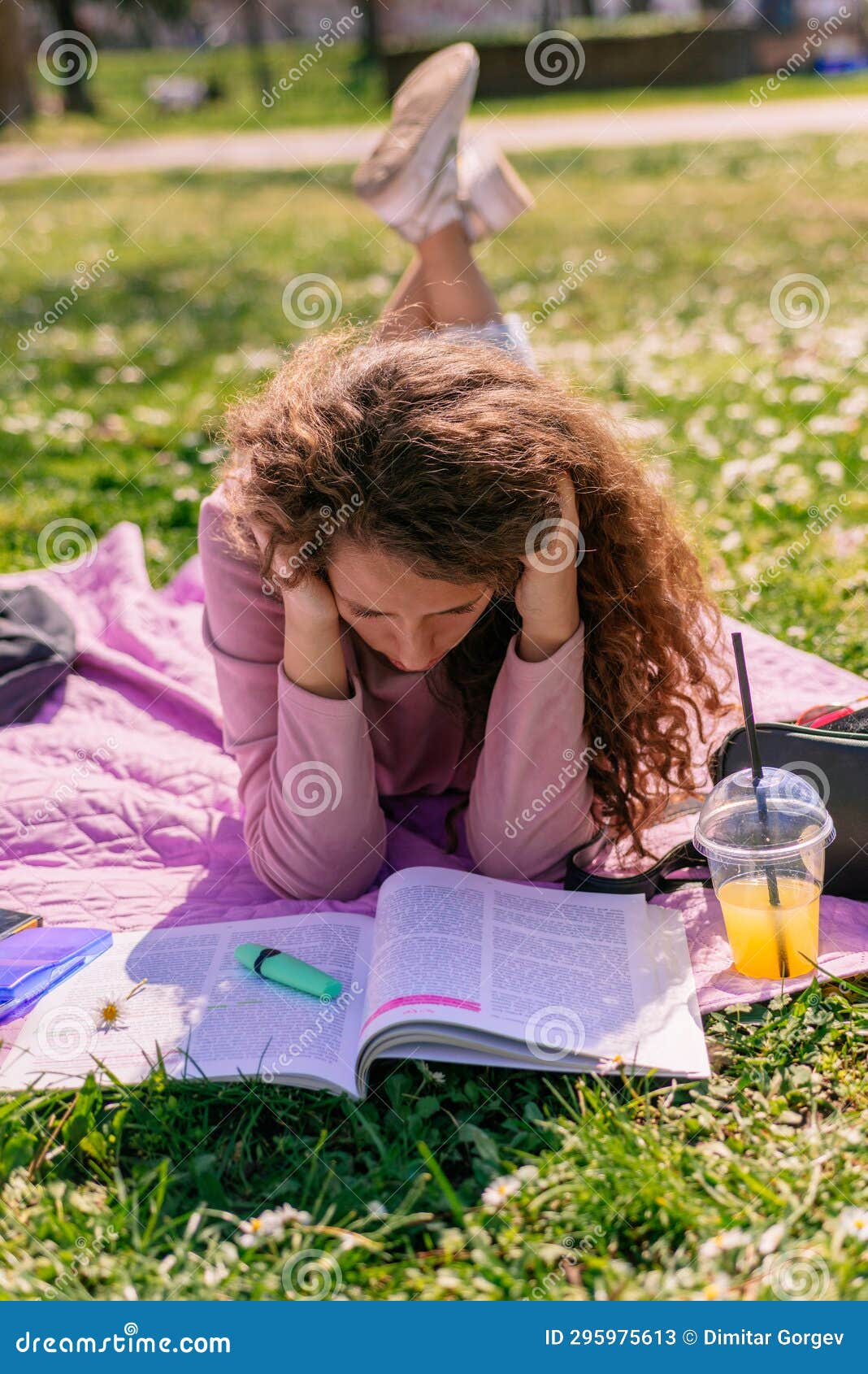 School Girl Studying for Exam Stock Image - Image of smart, ambition ...