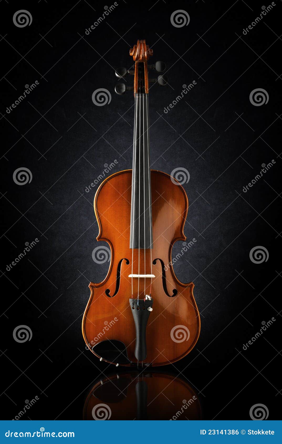 Front View Shot of a Violin Stock Photo - Image of violin, music: 23141386