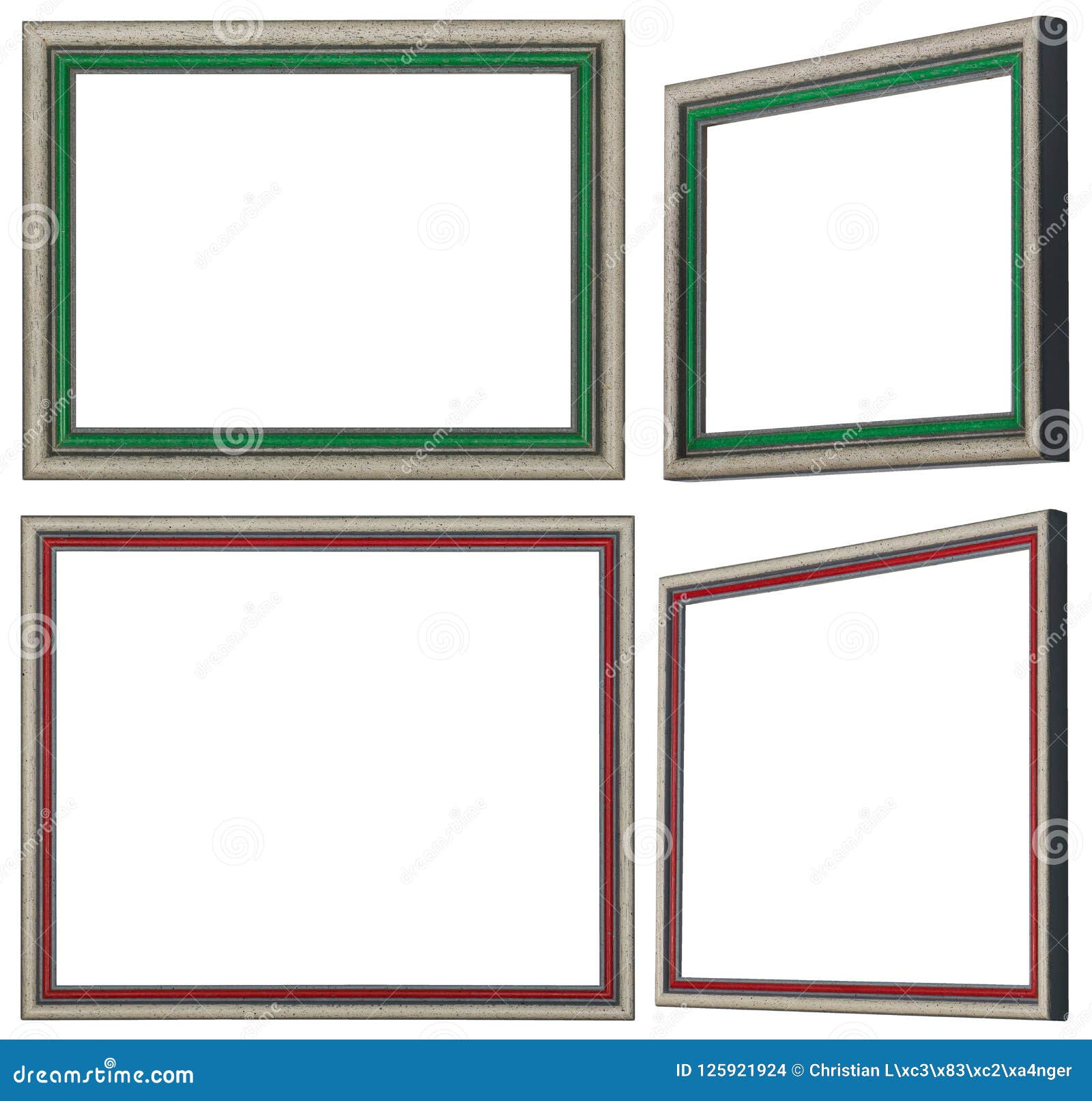 Front View and Side View of Picture Frames Stock Photo - Image of ...