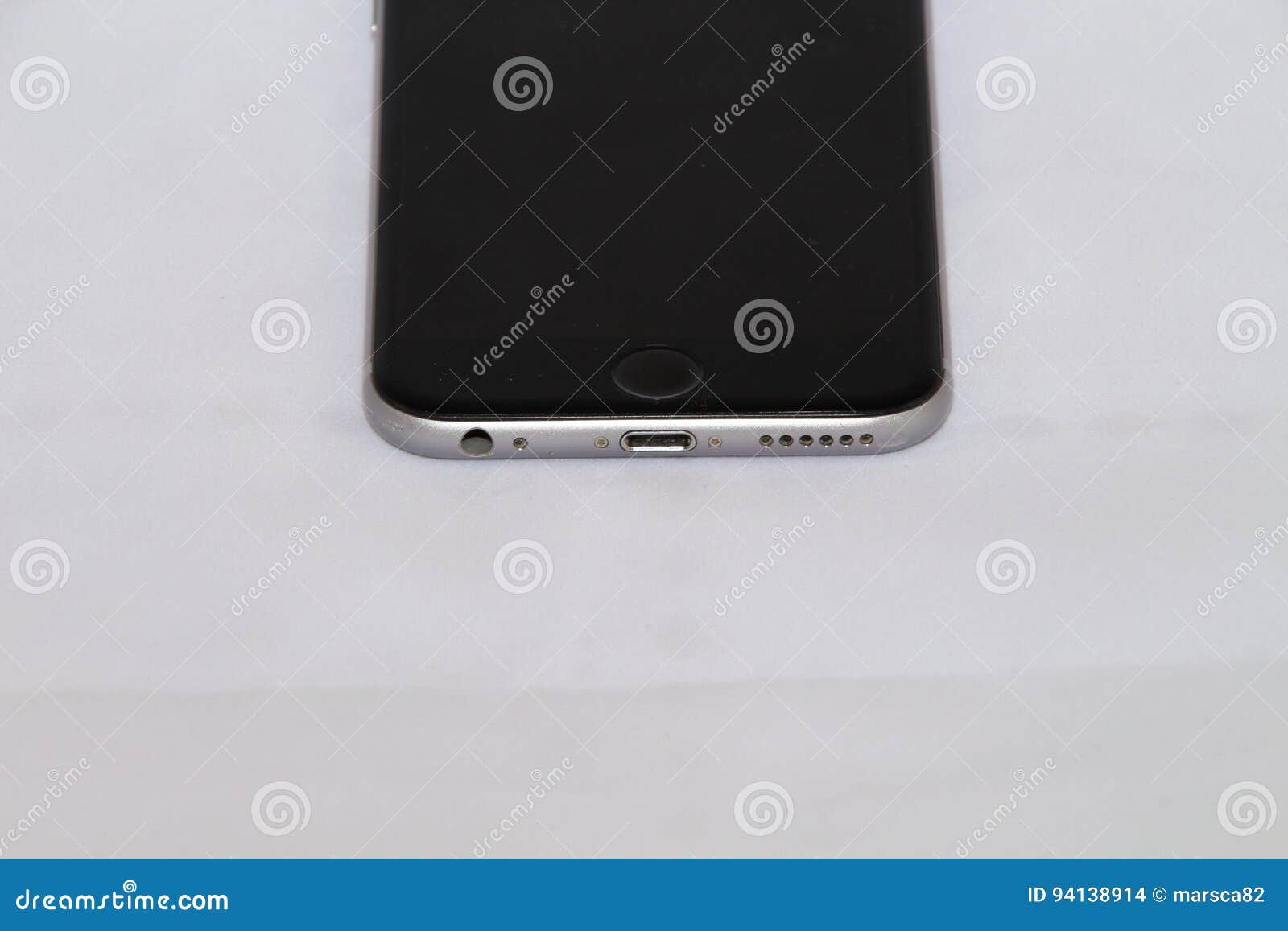 Front View of Silver IPhone 6s Editorial Stock Image - Image of mock ...