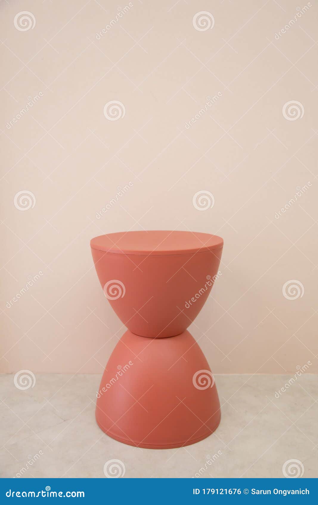 Front View of Single Modern Abstract Chair with Half Oval Shape Design ...