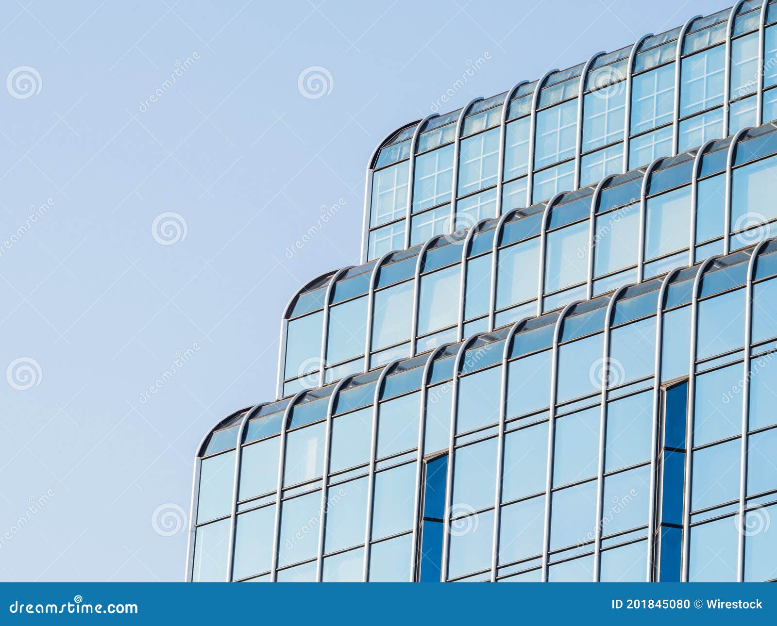 Front View of Skyscraper Windows Stock Photo - Image of construction ...