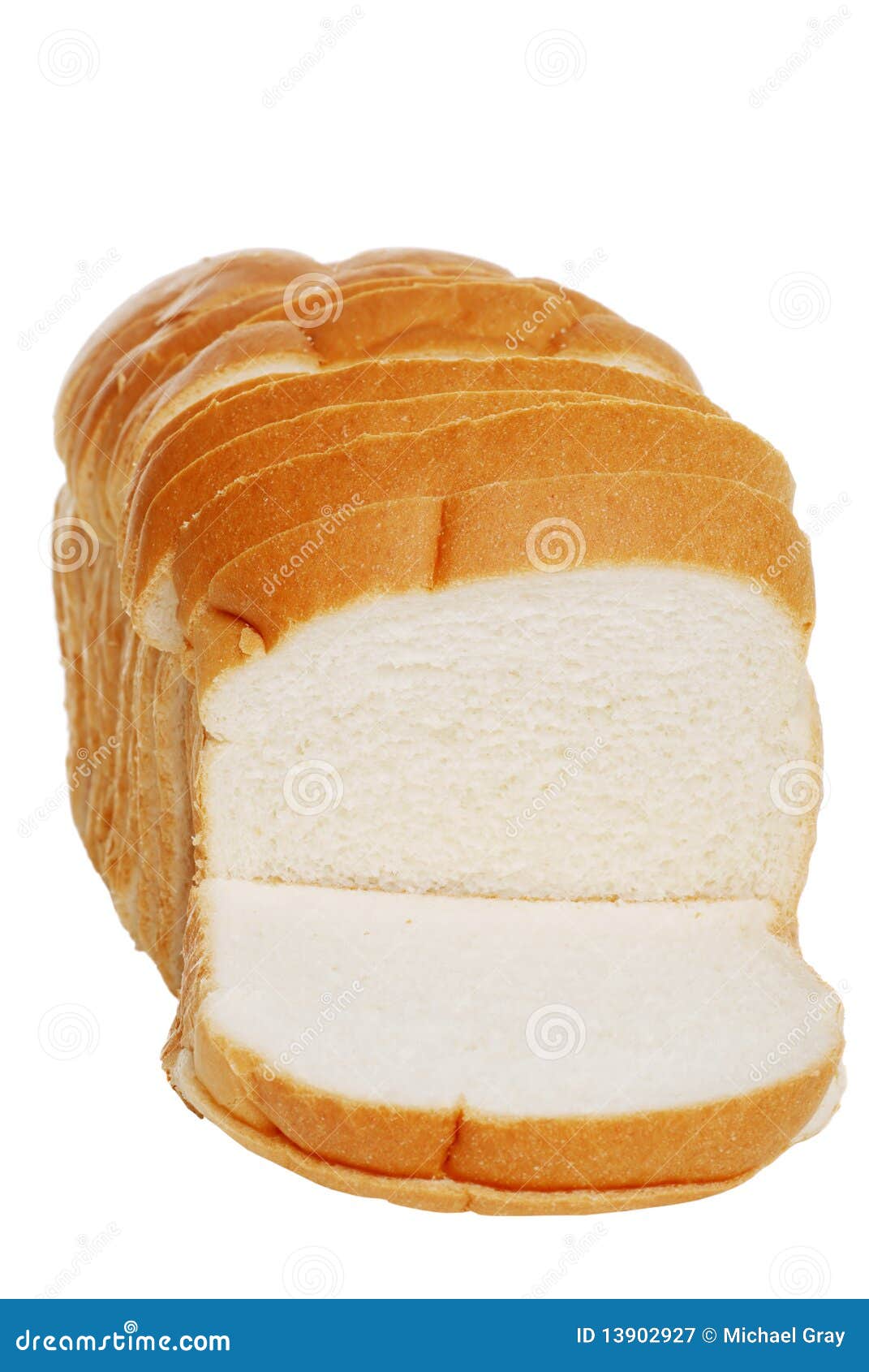 Front View Sliced White Bread Stock Image - Image of bread, sliced ...