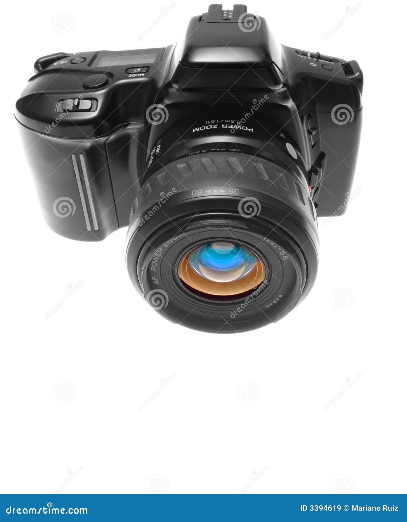 Front view of SLR Camera stock image. Image of photograph - 3394619
