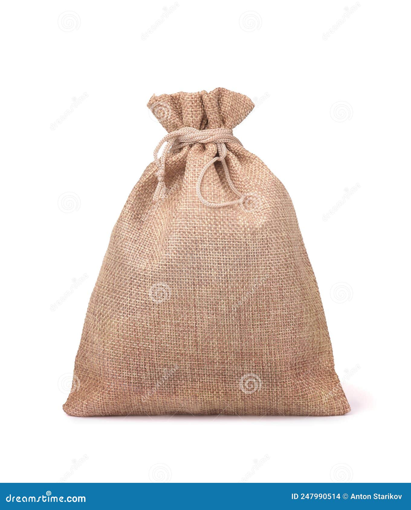 Front View of Small Blank Burlap Sack Stock Photo - Image of pouch ...
