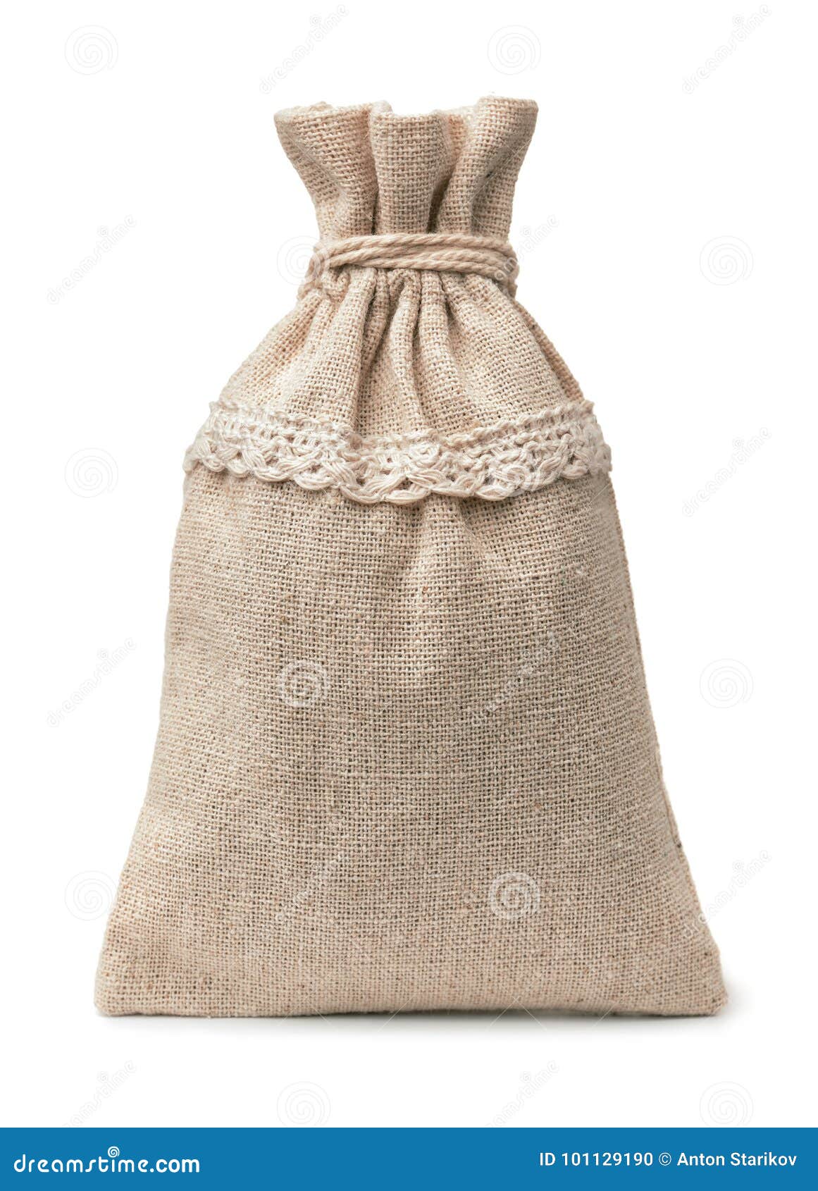 Front View of Small Blank Burlap Sack Stock Photo - Image of container ...