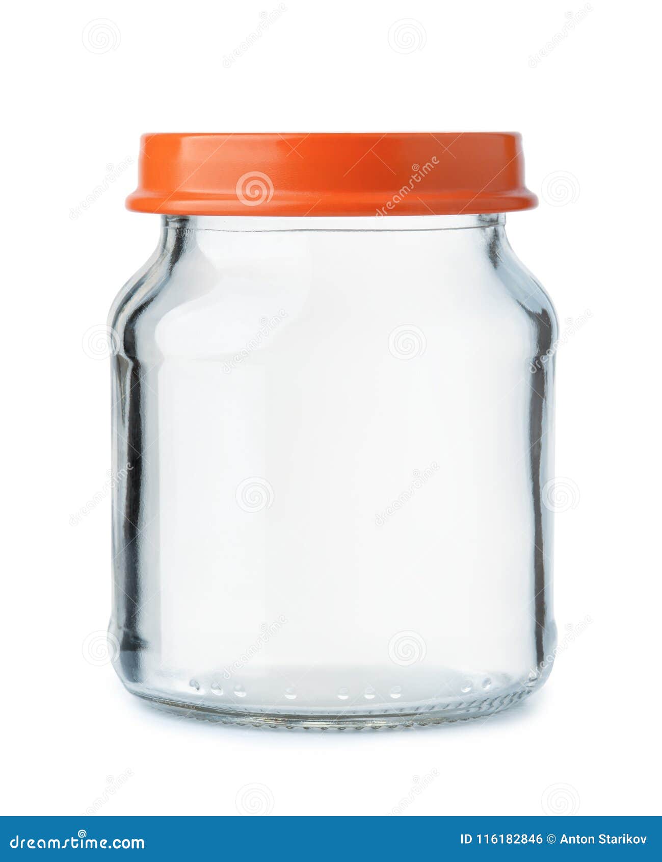 Small Empty Glass Jar with Lid Stock Photo - Image of kitchenware ...