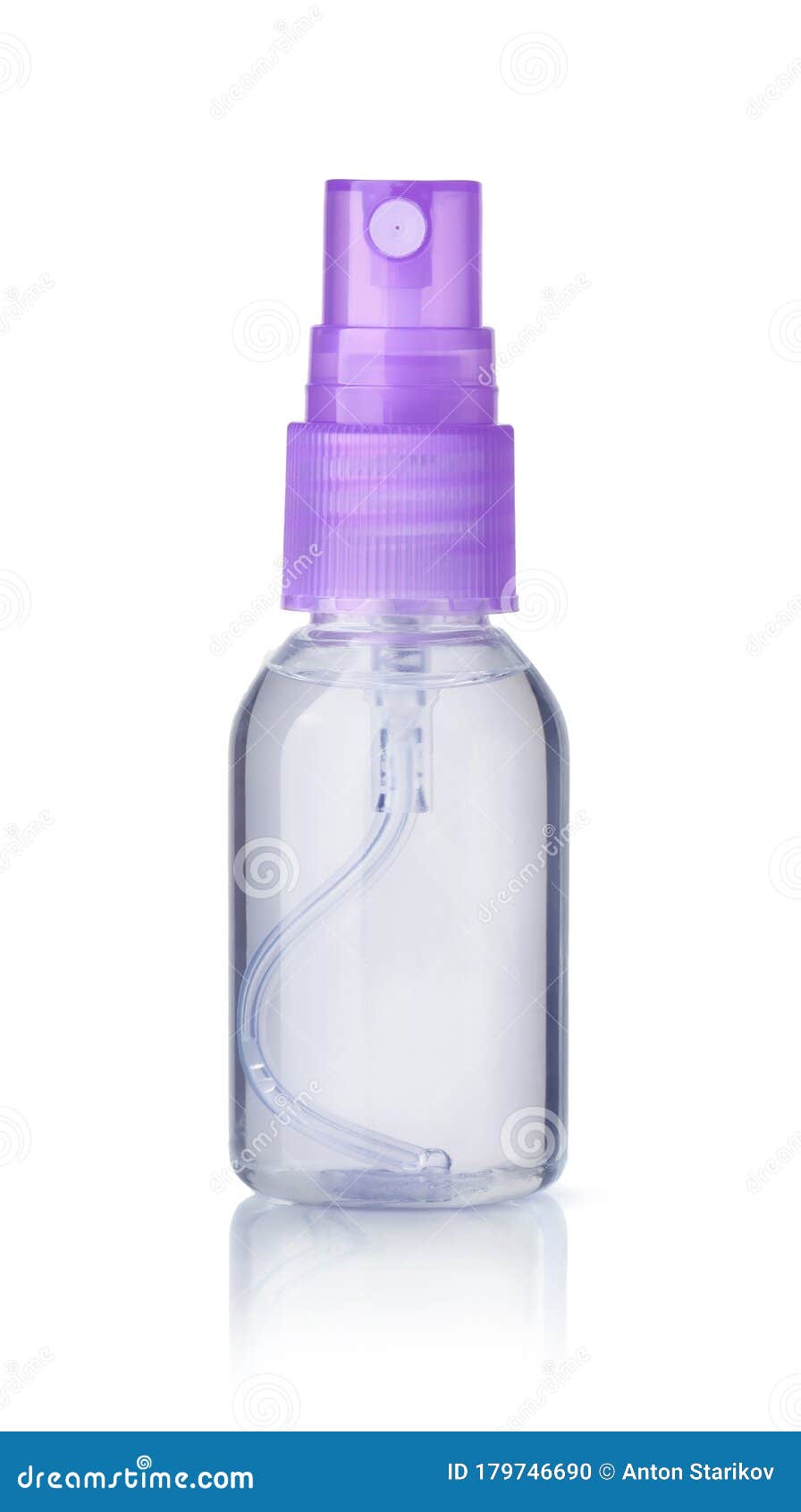 Front View of Small Plastic Spray Bottle Stock Photo - Image of care ...