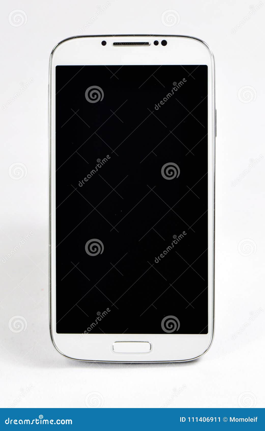 Smart Phone with Blank Screen Isolated on White Stock Image - Image of ...