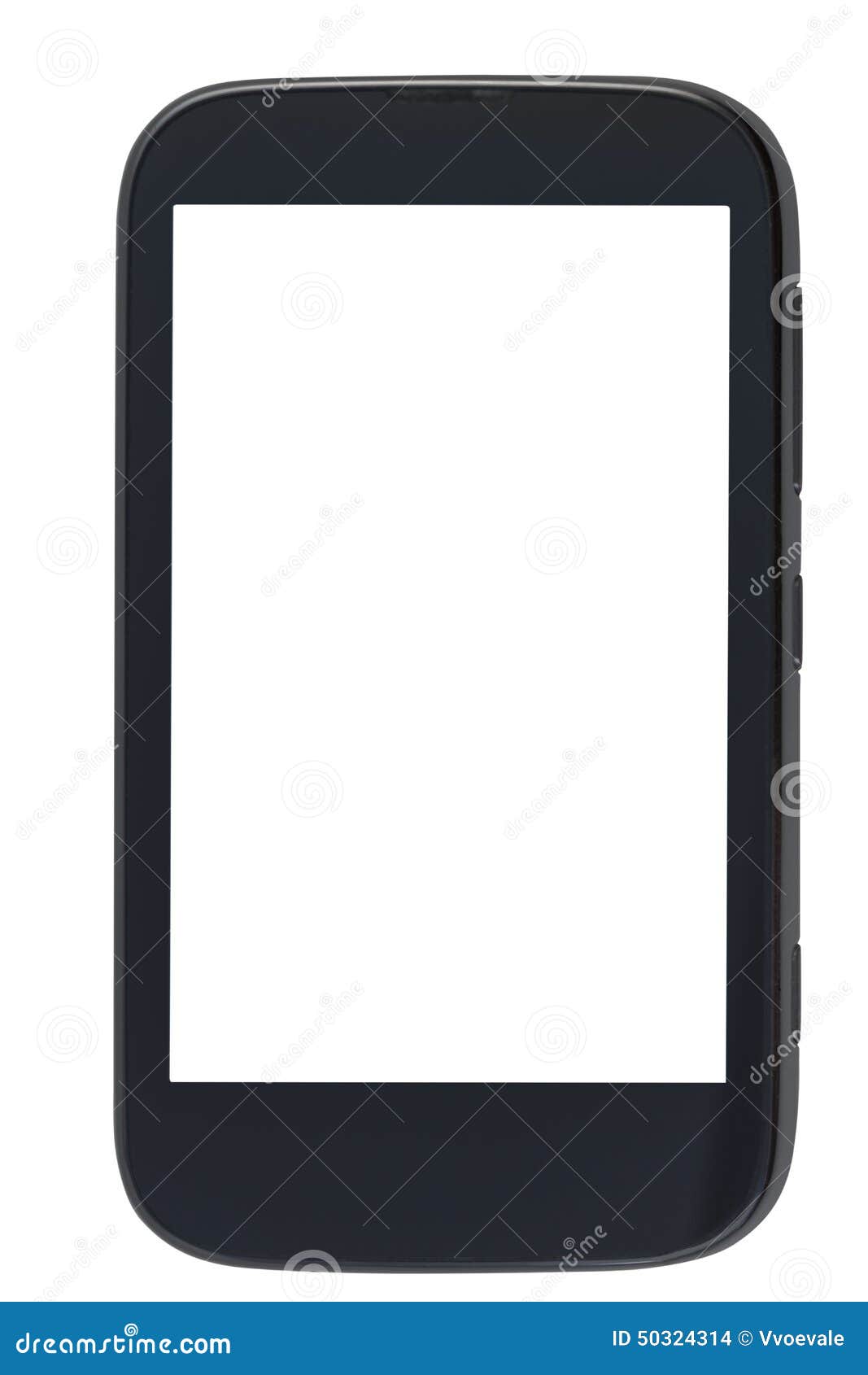 Front View of Smartphone with Cut Out Screen Stock Photo - Image of ...