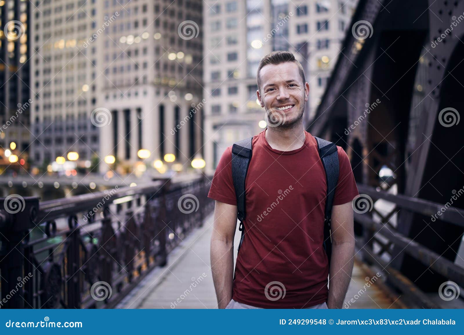 Front View of Smiling Man Looking at Camera Stock Photo - Image of ...