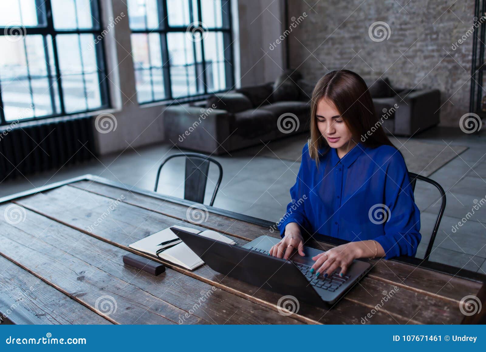 Front View of a Smiling Student Girl Chatting on Her Laptop Stock Image ... Front View of a Smiling Student Girl Chatting on Her Laptop Stock Image ...
