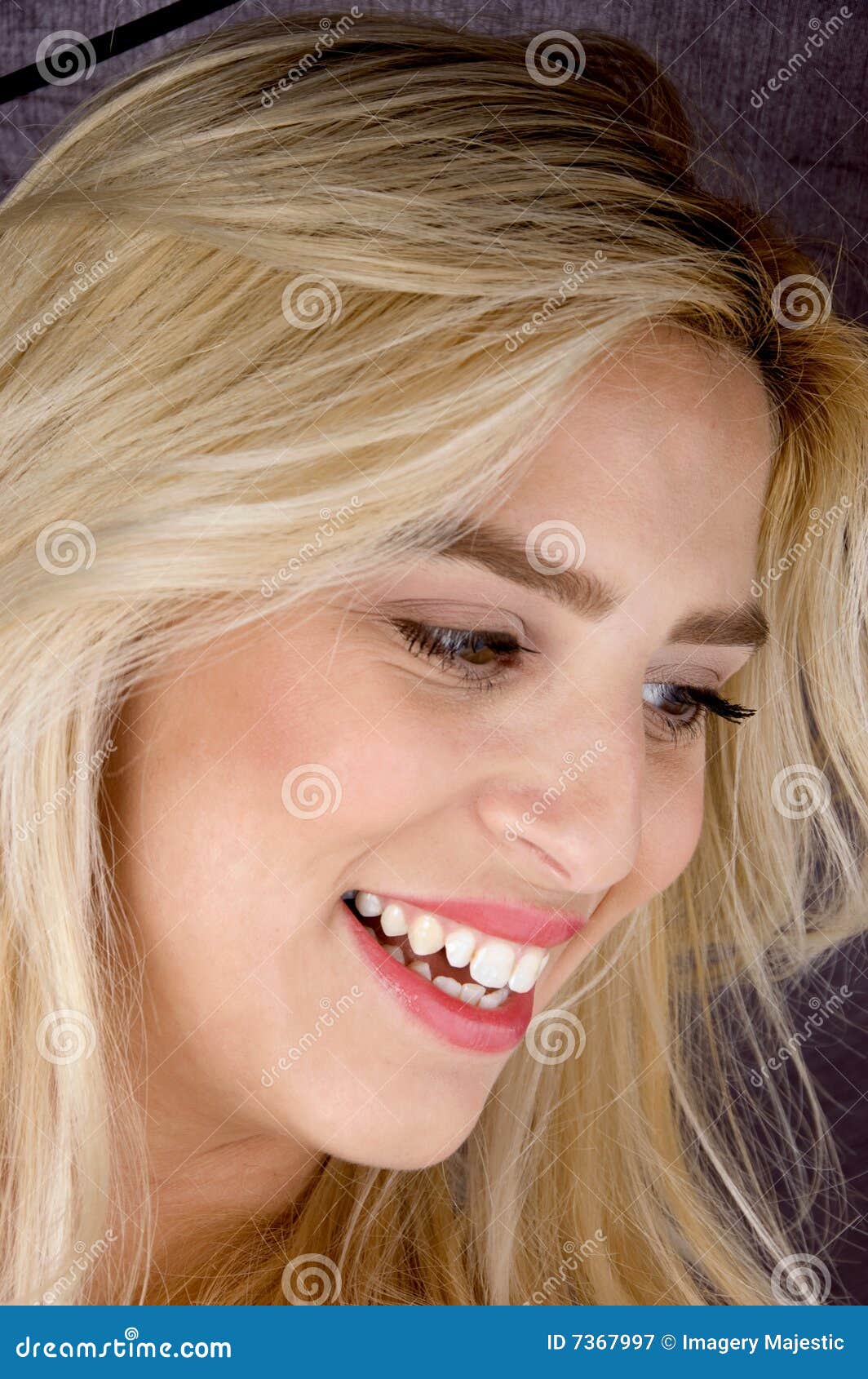 Front View of Smiling Young Woman Stock Image - Image of isolated ...
