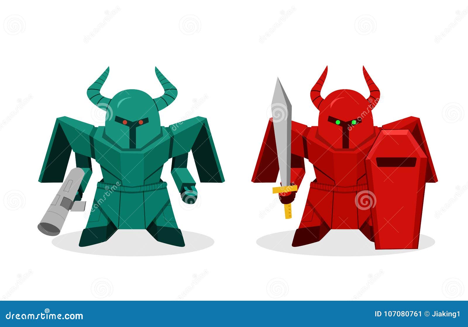 Front View, Soldier Humanoid Robot for War Stock Vector - Illustration ...