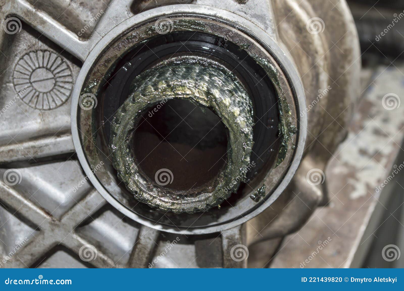 Front View of the Spline Connection of the Transfer Case of the Car ...