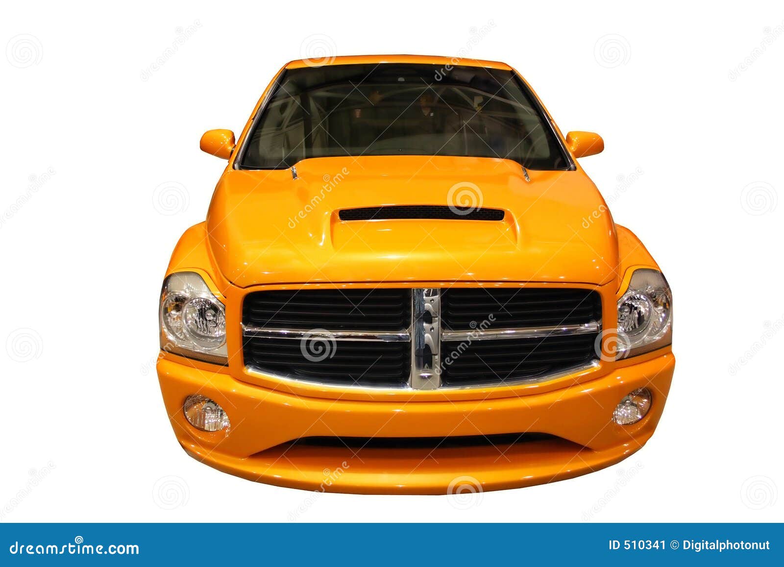 Front View of a Sporty Dodge Ram Pickup Truck Stock Image - Image of ...