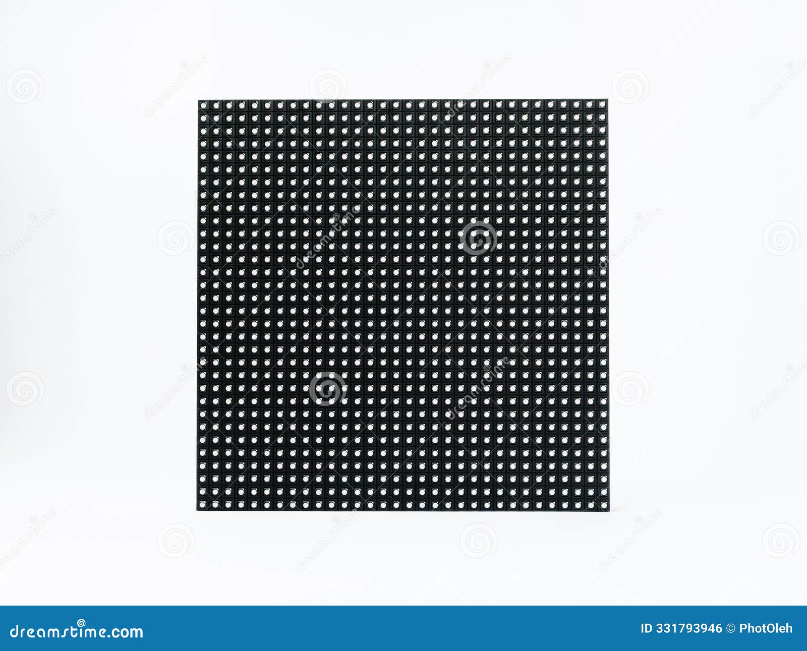Front View of a Square LED Screen Module (32x32 LEDs) Standing ...