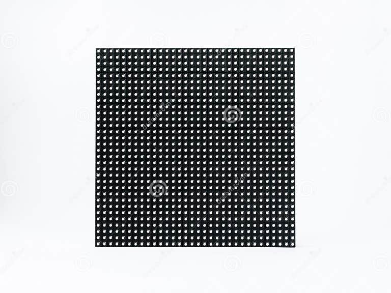 Front View of a Square LED Screen Module (32x32 LEDs) Standing ...