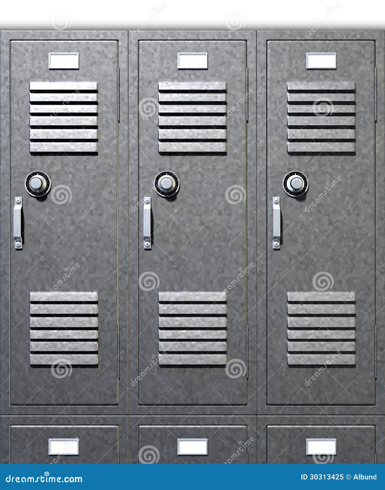 Grey School Lockers Front stock image. Image of security - 30313425