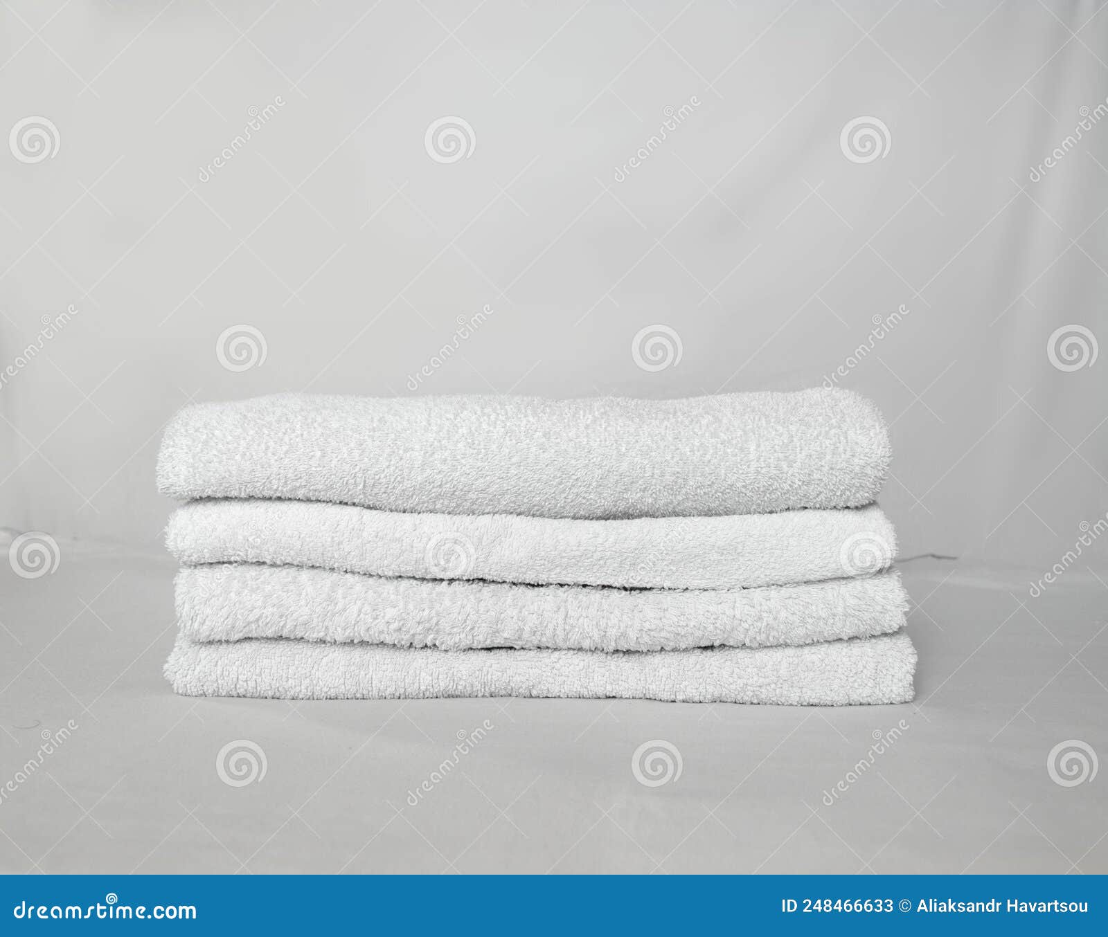 Front View Stacked White Towels Stock Image - Image of brand, beautiful ...
