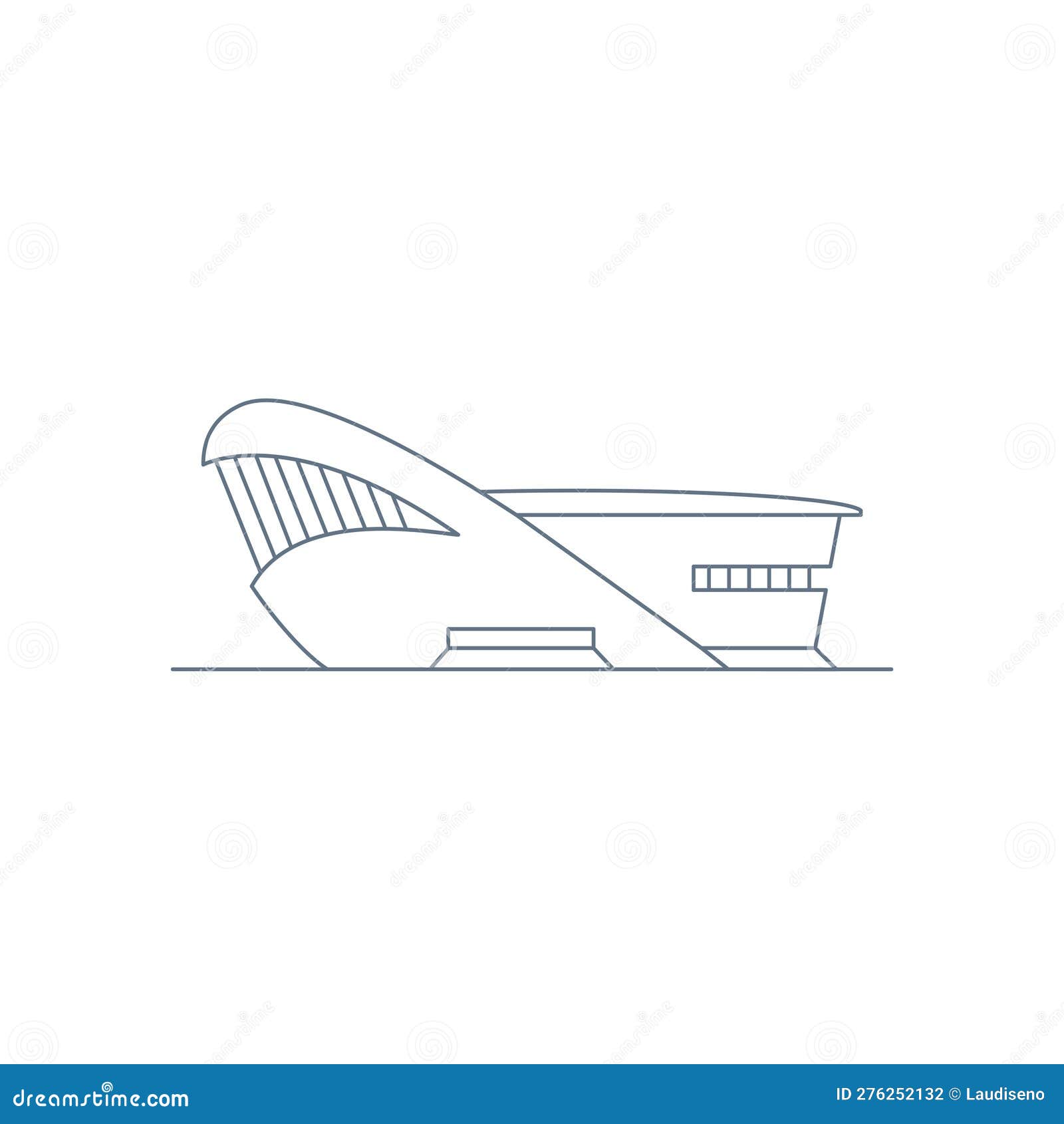 Front View of a Stadium Icon Outline Style Vector Stock Vector ...