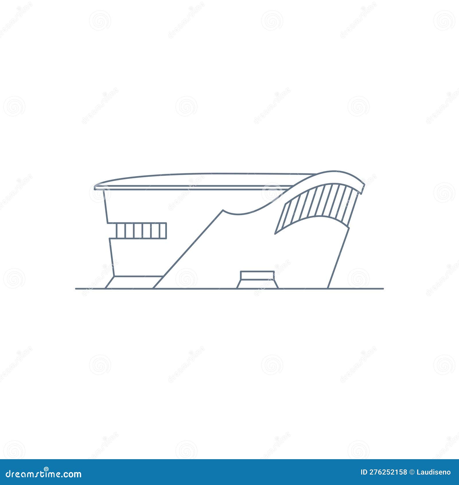 Front View of a Stadium Icon Outline Style Vector Stock Vector ...