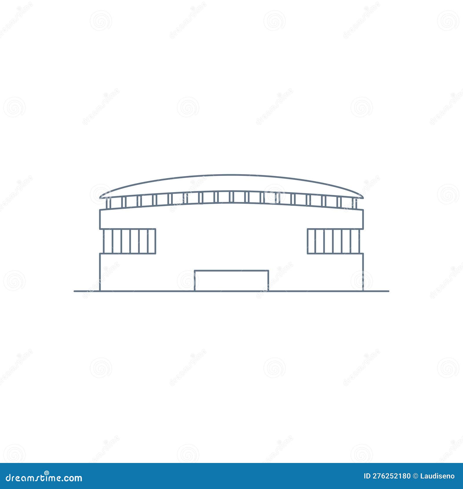 Front View of a Stadium Icon Outline Style Vector Stock Vector ...