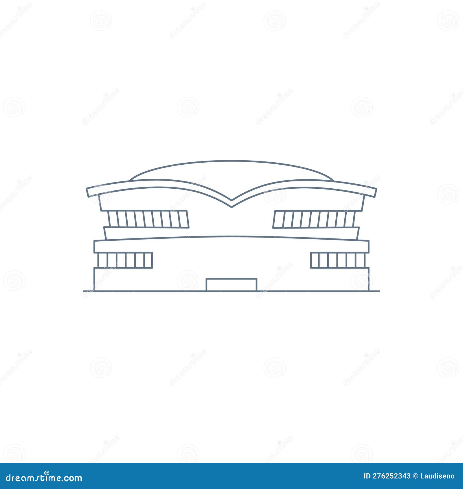 Front View of a Stadium Icon Outline Style Vector Stock Vector ...