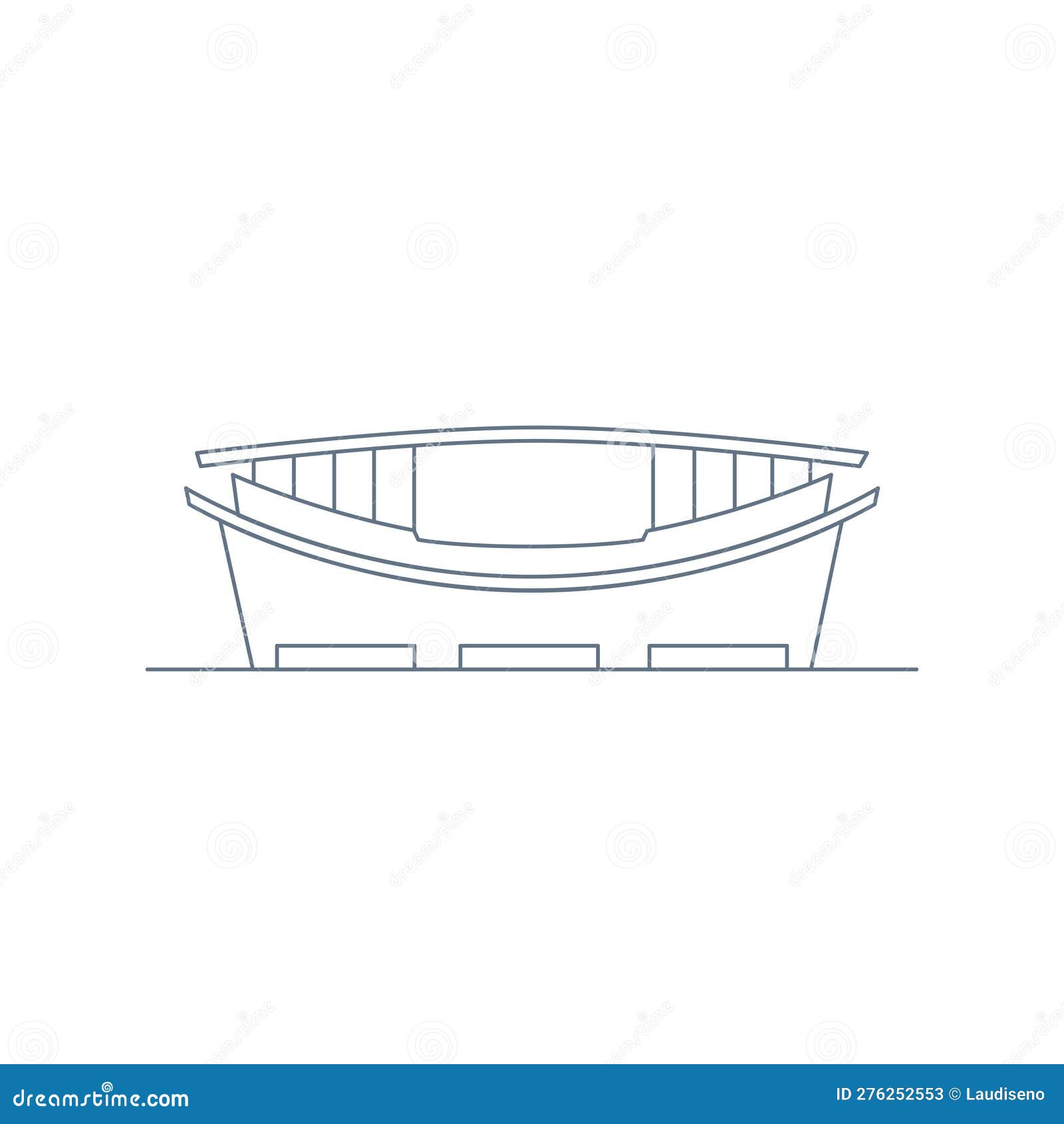Front View of a Stadium Icon Outline Style Vector Stock Vector ...
