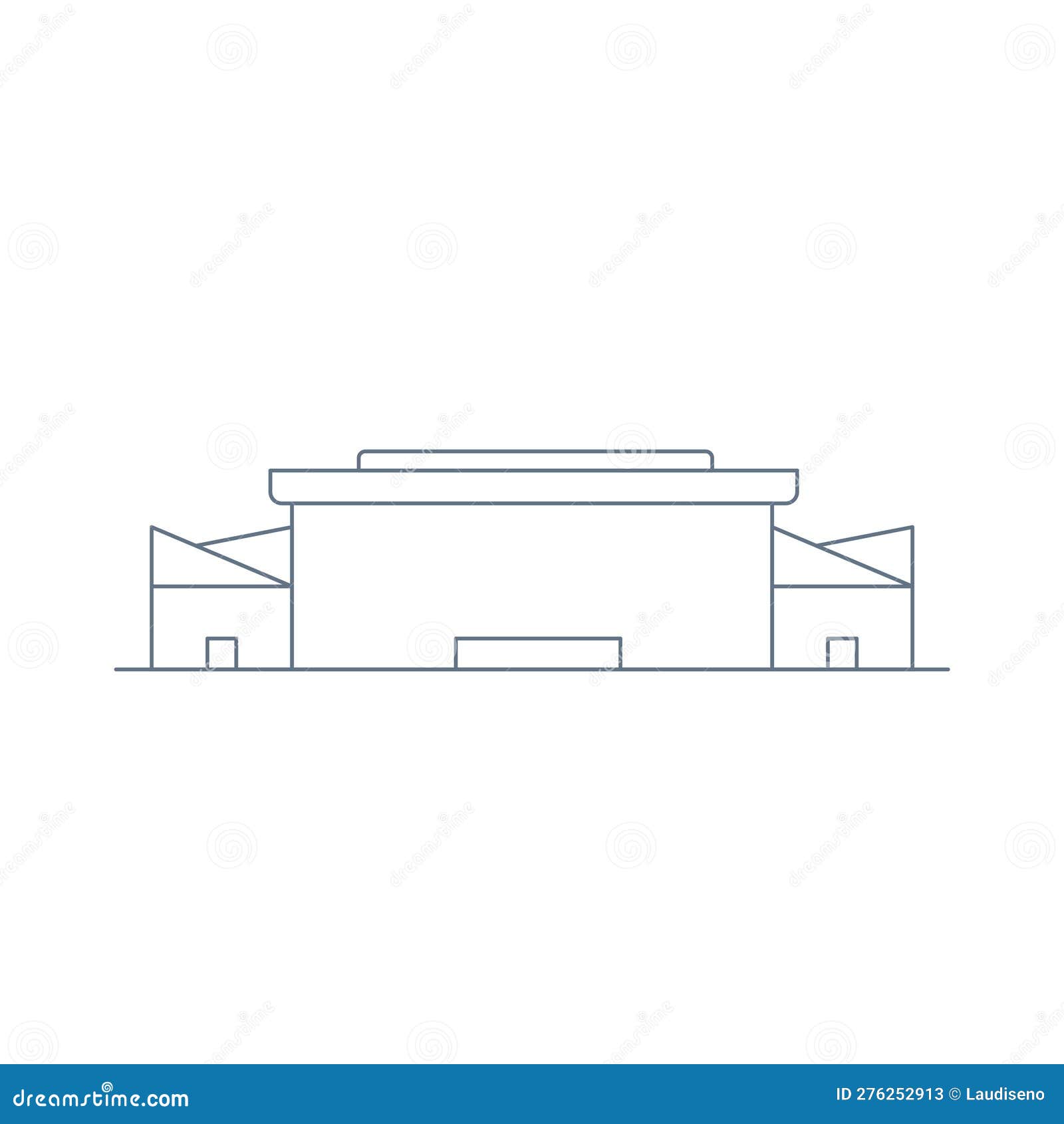 Front View of a Stadium Icon Outline Style Vector Stock Vector ...