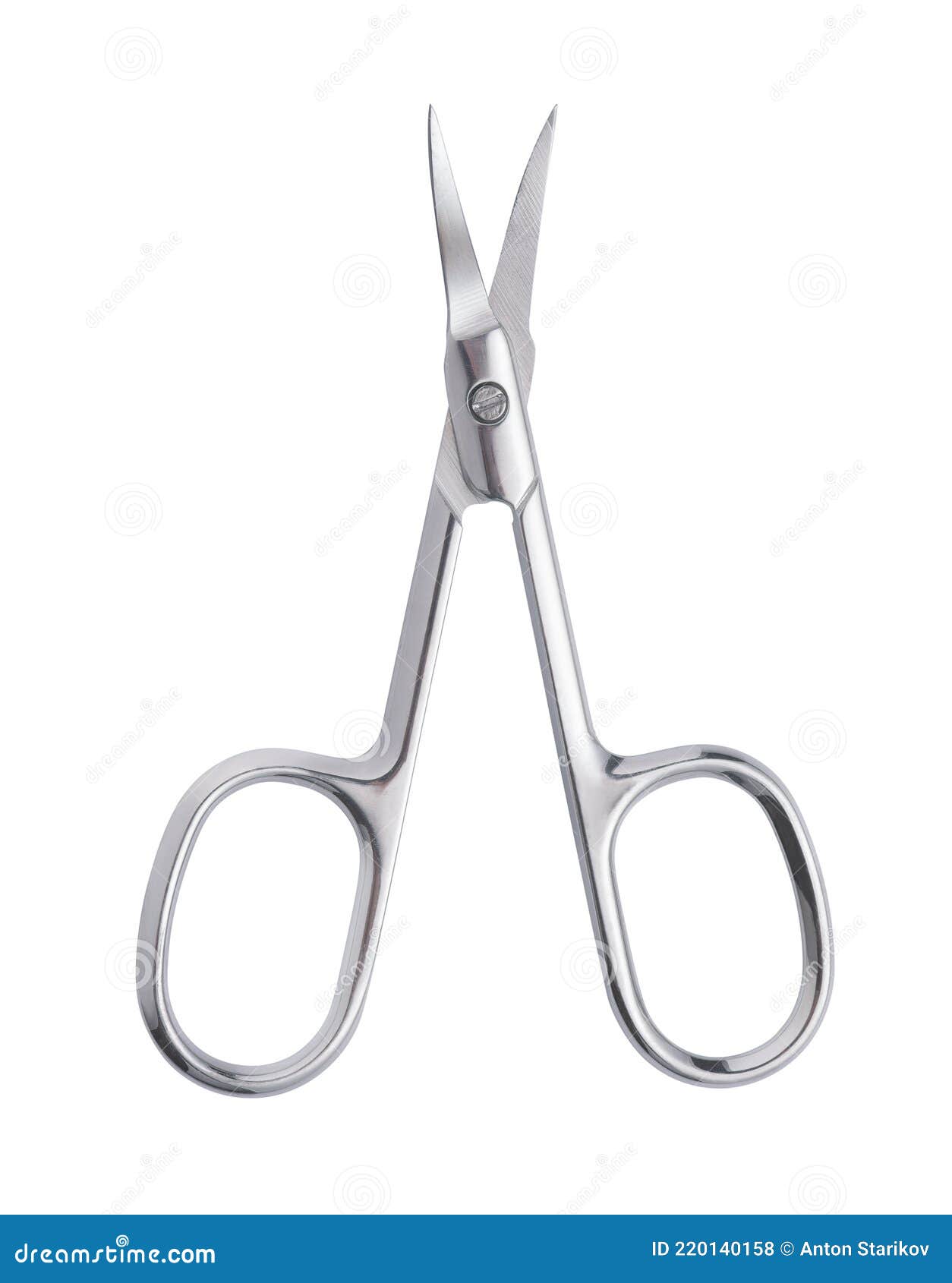 Front View of Manicure Scissors Stock Photo - Image of nail, metal ...