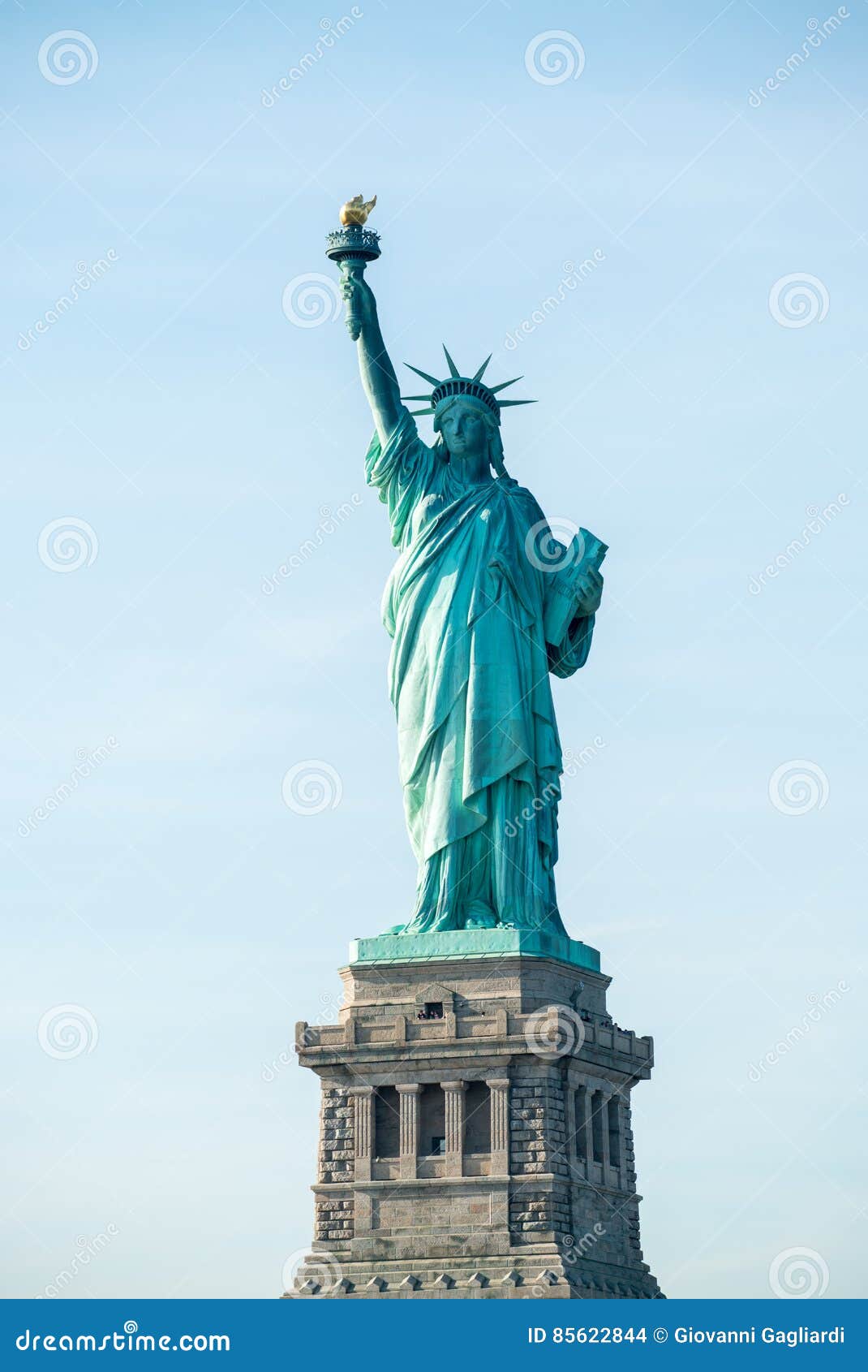 Front View of Statue of Liberty, New York Stock Photo - Image of ...