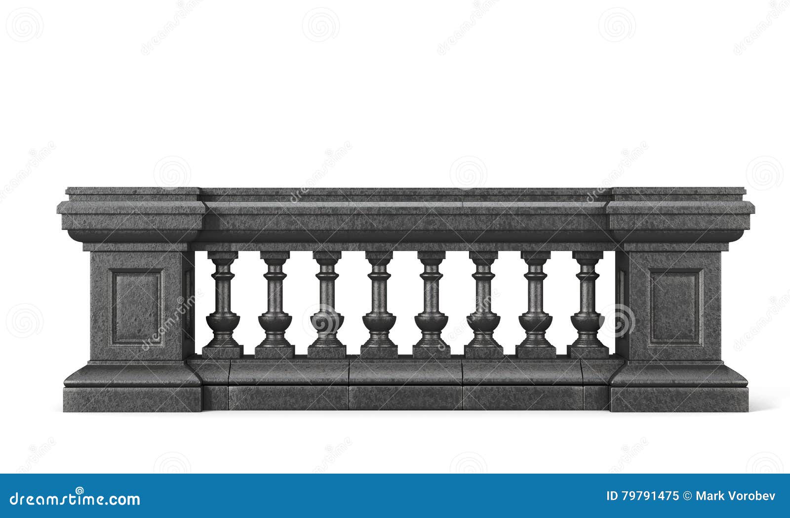 Stone Balustrade With Balusters For Fencing. Palace Fence. Balcony ...