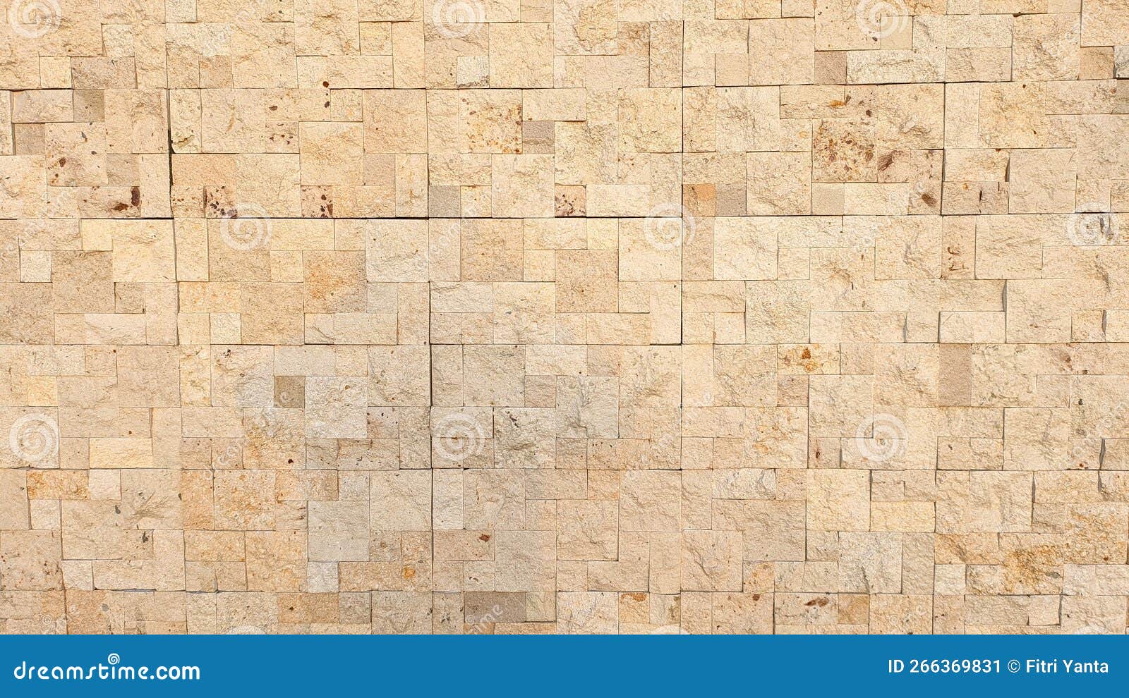 Front View Stone Wall Made of Limestone, Background Texture Stock Image ...