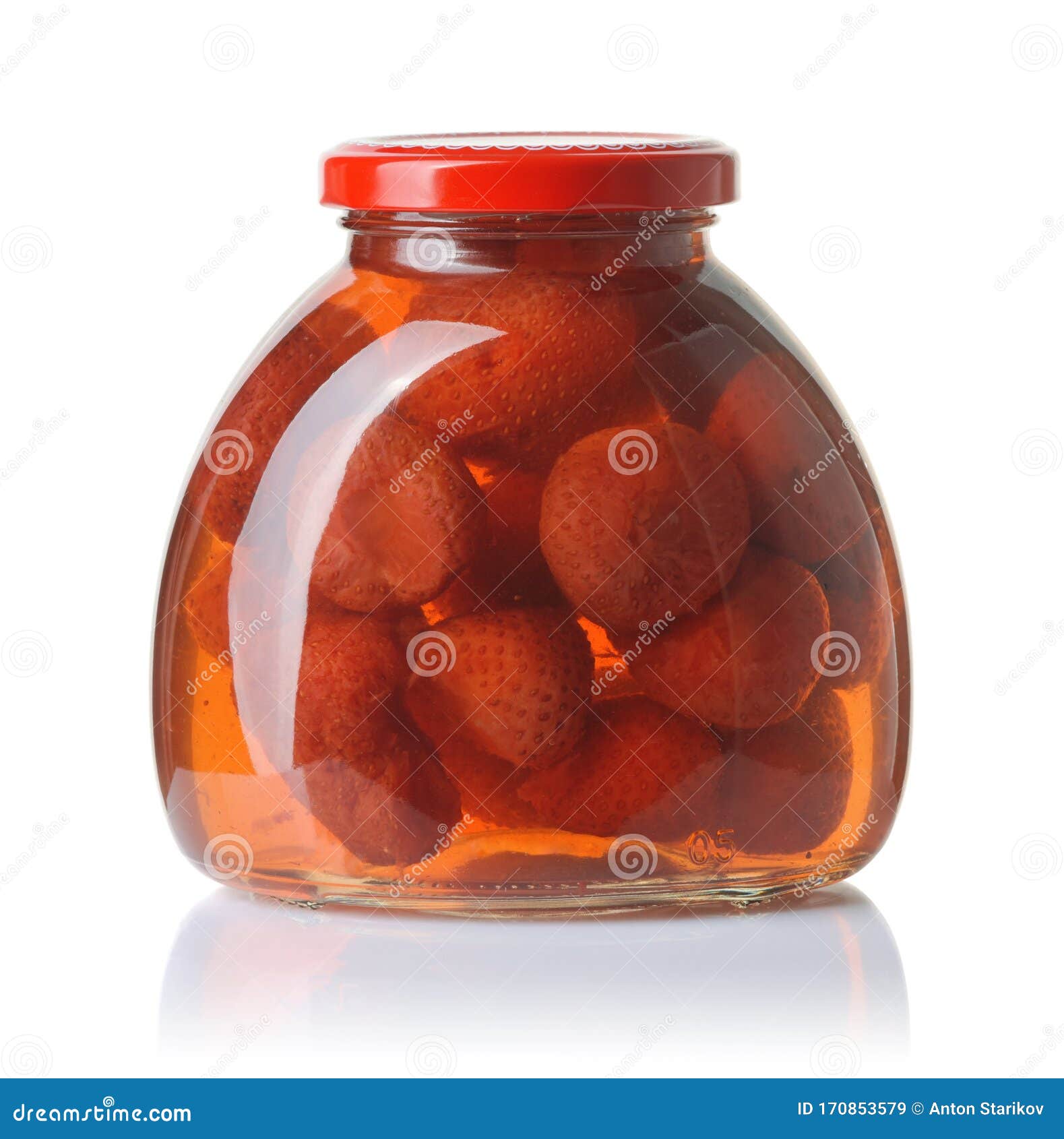 Front View of Strawberry Compote Jar Stock Image - Image of fresh ...