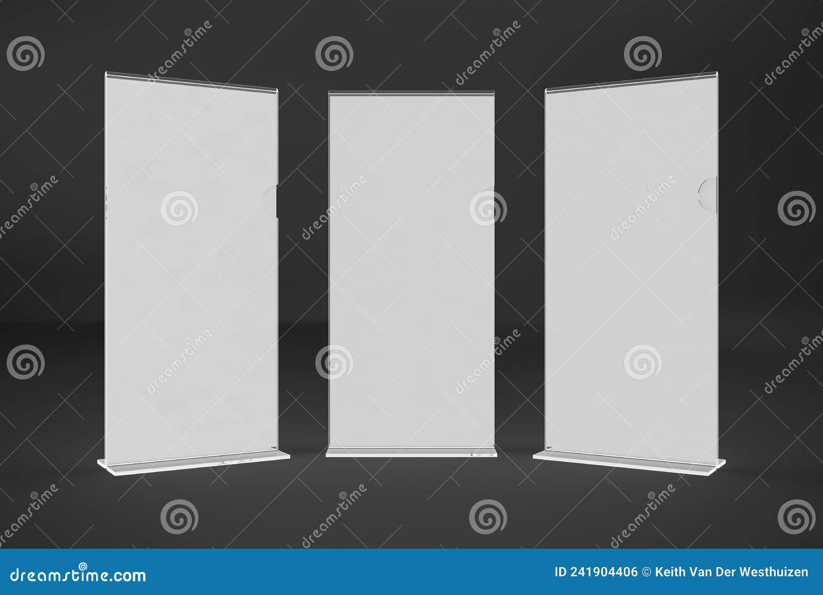 Front View of Table Top Clear Acrylic Vertical Flyer Stands with Paper ...