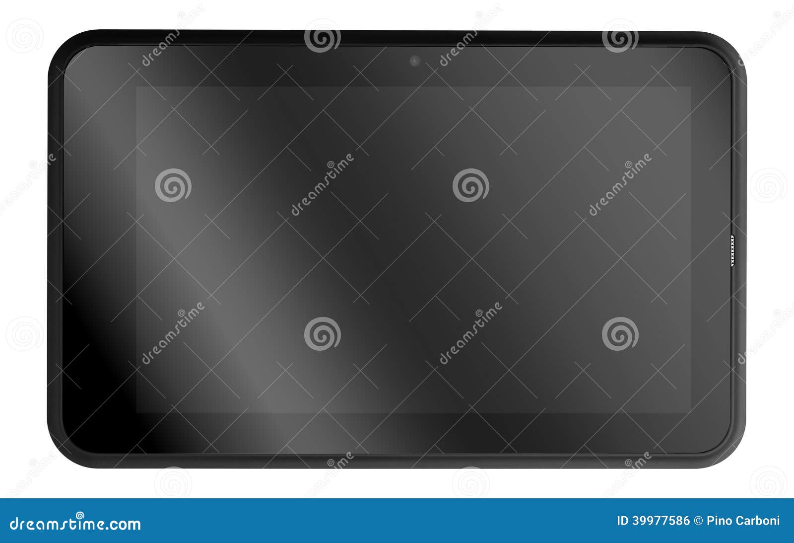 Front View of a Tablet PC with Light Reflections. Stock Photo - Image ...