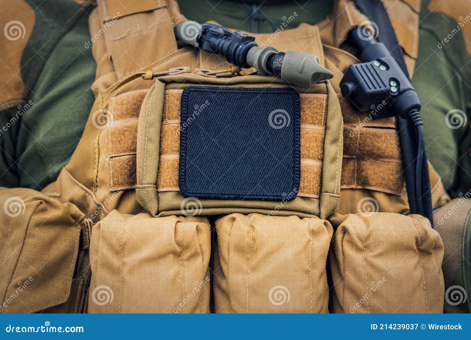 Front View of a Tactical Load-carrying Vest Stock Image - Image of ...