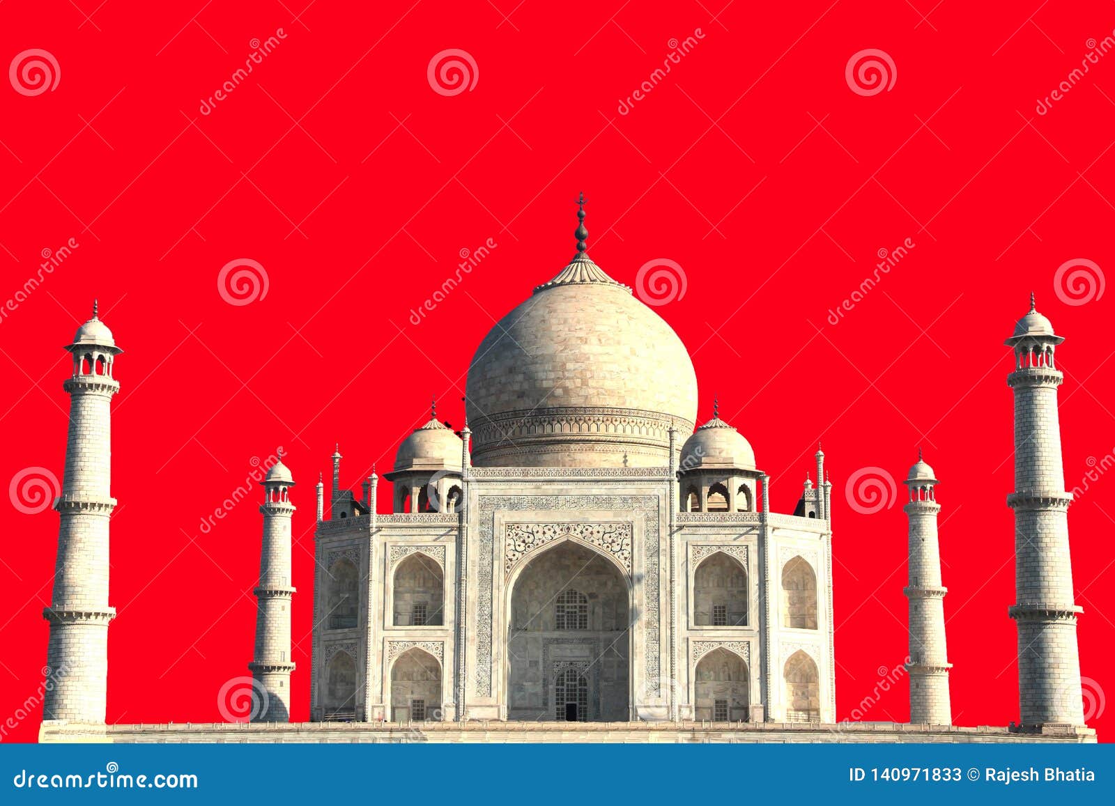 Taj Mahal with Red Background Stock Image - Image of mosque, colorful ...