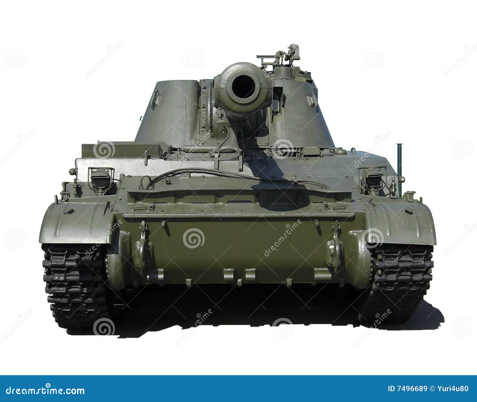 Front View of a Tank Isolated Stock Image - Image of forces, history ...