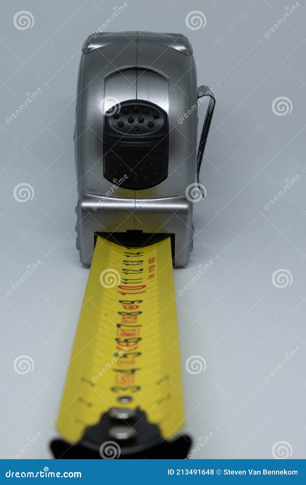 Front View of a Tape Measure Stock Photo - Image of inch, white: 213491648