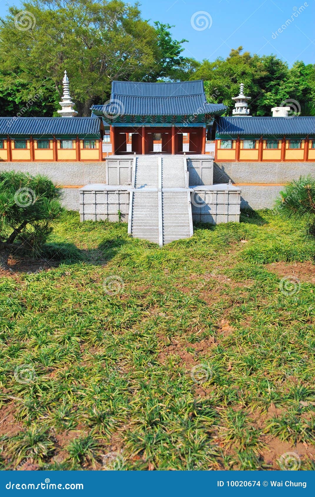 Front View of Temple Architecture Stock Photo - Image of architecture ...