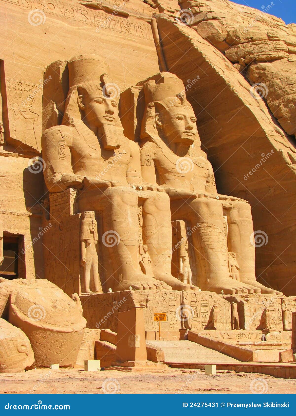 Front View of Temple of King Ramses II Stock Image - Image of exterior ...