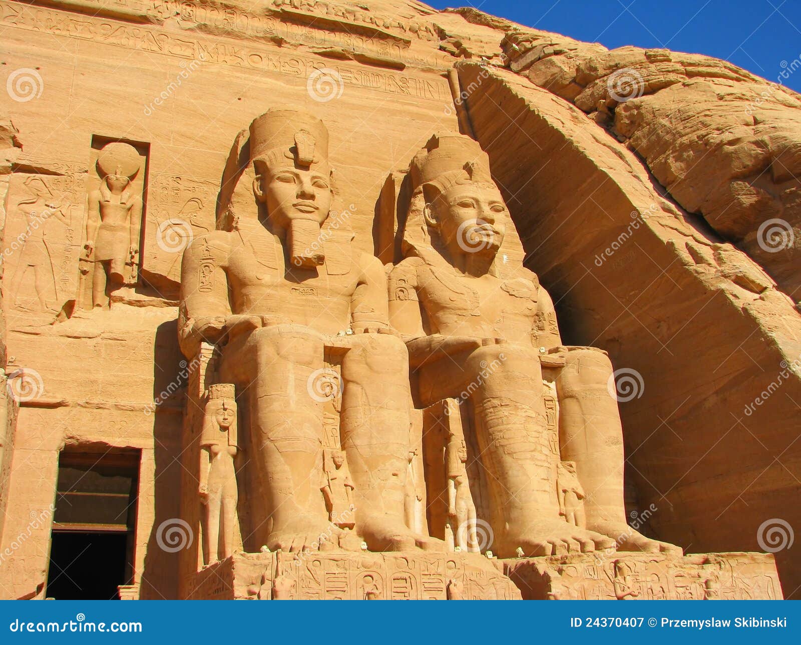 Front View of Temple of King Ramses II Stock Image - Image of ...