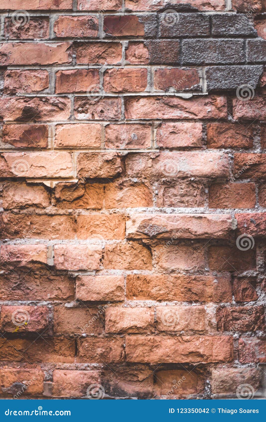 Front View from Texture of Brick Wall in SÃ£o Paulo Stock Photo - Image ...