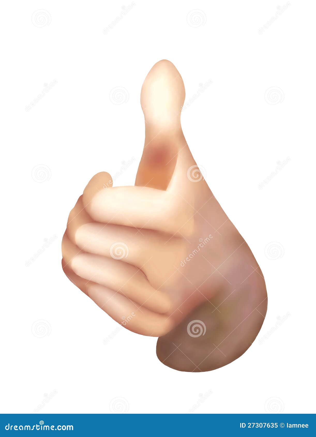 Front View of Thumbs Up for Like Signals Stock Image - Image of media ...