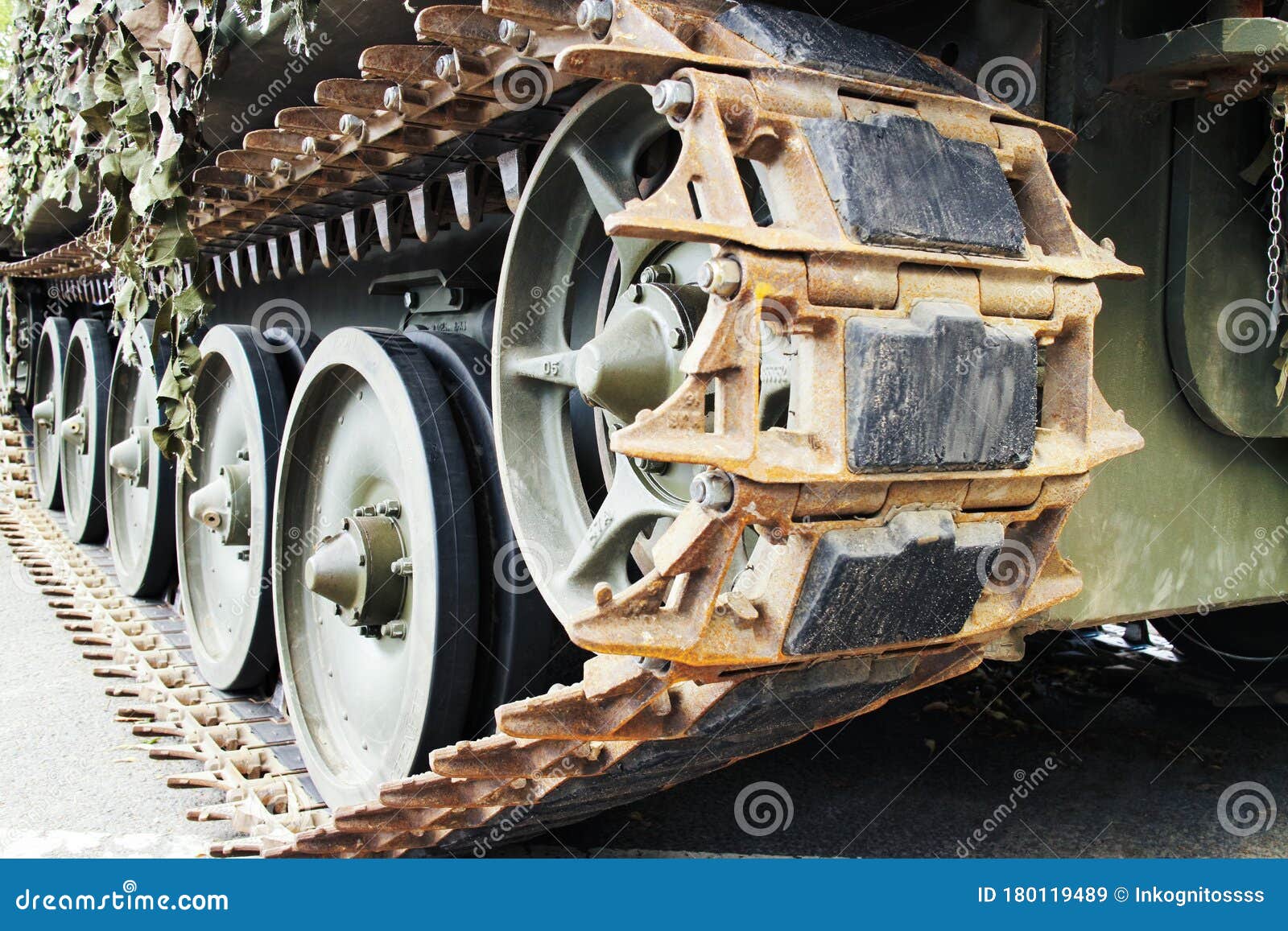 Tracks and Wheels of Military Tank Stock Image - Image of industry ...