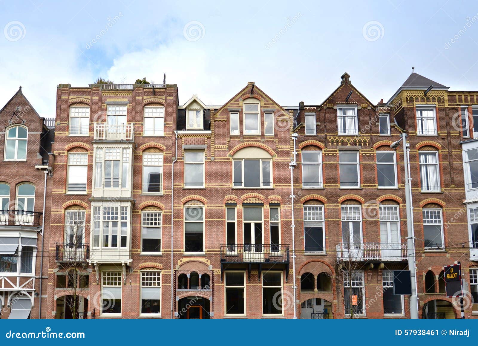 Front View of Traditional Buildings in Amsterdam Stock Image - Image of ...