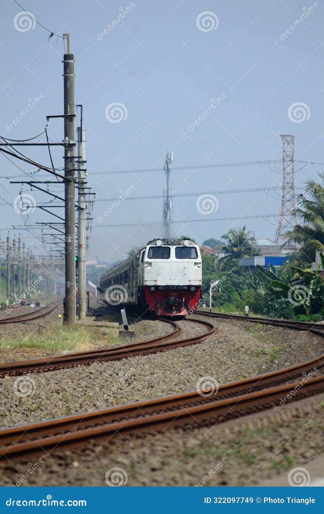 The Front View of the Train is Waiting for Passengers Stock Image ...